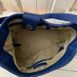 Isaac Mizrahi | Bags | Isaac Mizrahi Blue Leather Purse | Poshmark